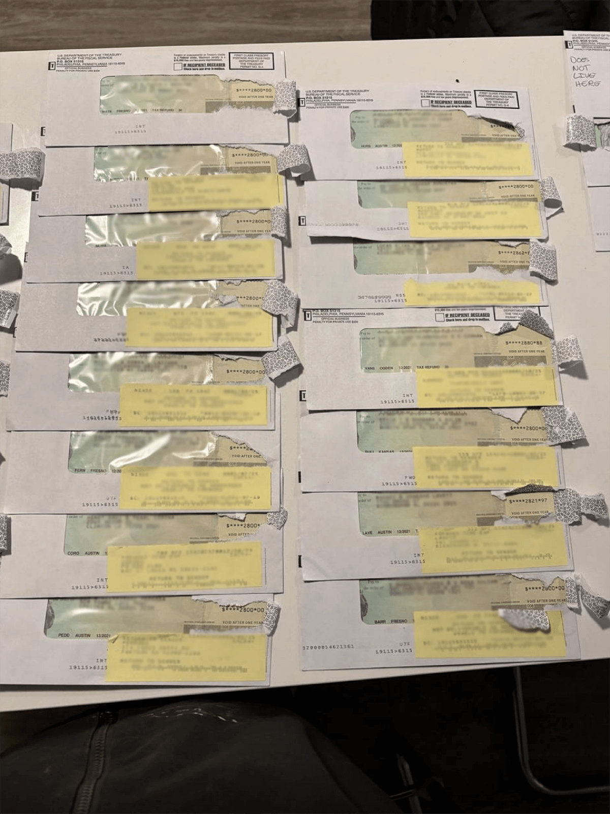 Investigating Stolen and Forged Treasury Checks