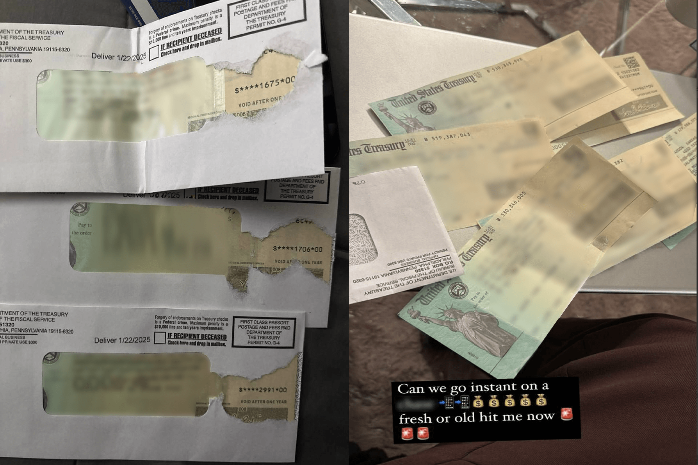 Investigating Stolen and Forged Treasury Checks